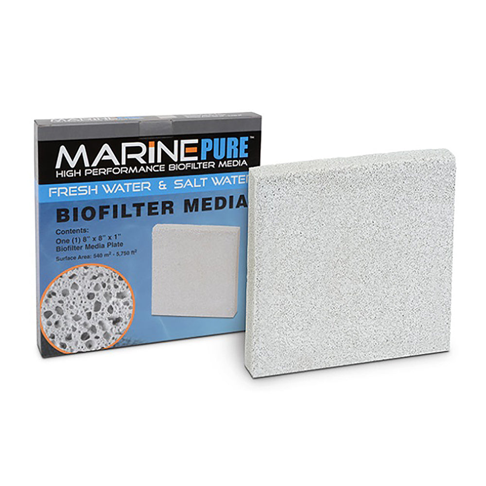 MarinePure Ceramic Biofilter Media Plate 8"x8"x1" – Reef Goods